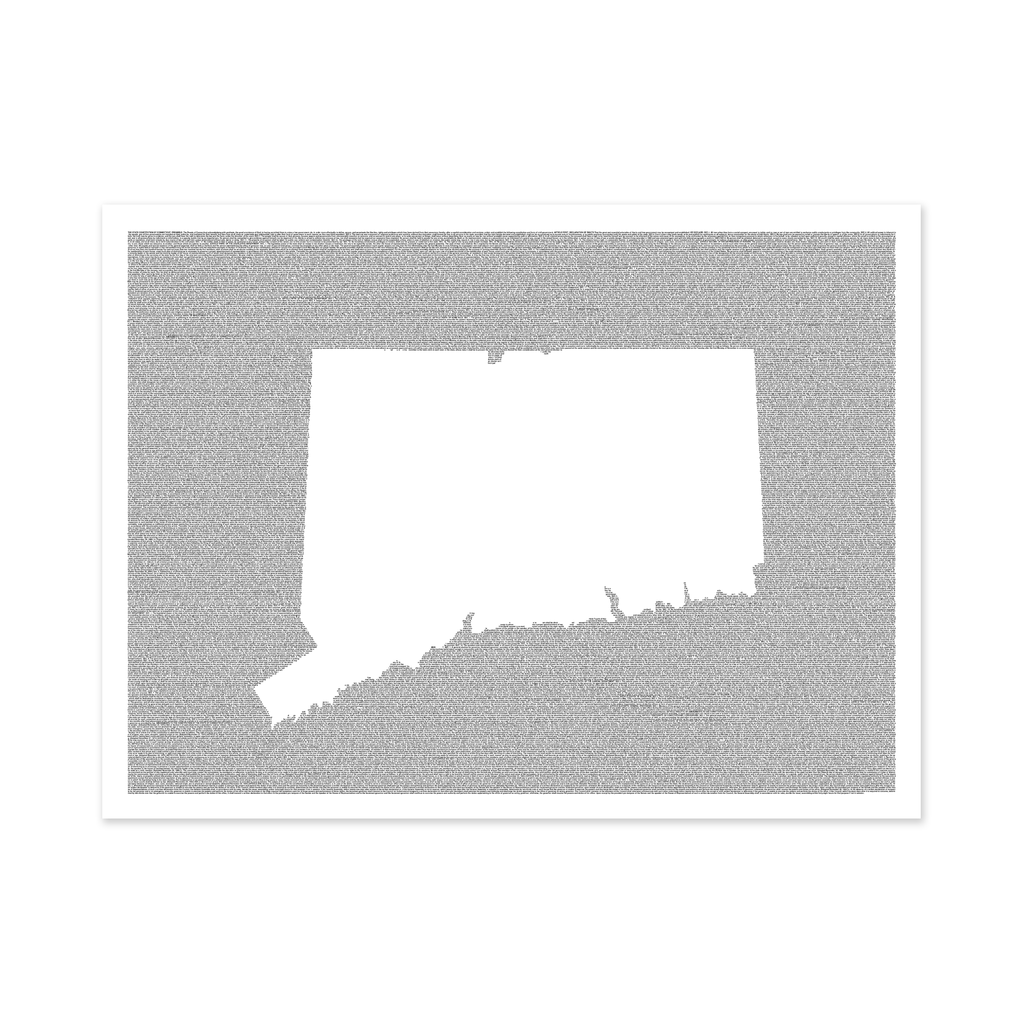 Litographs | Connecticut's Constitution | Book Poster