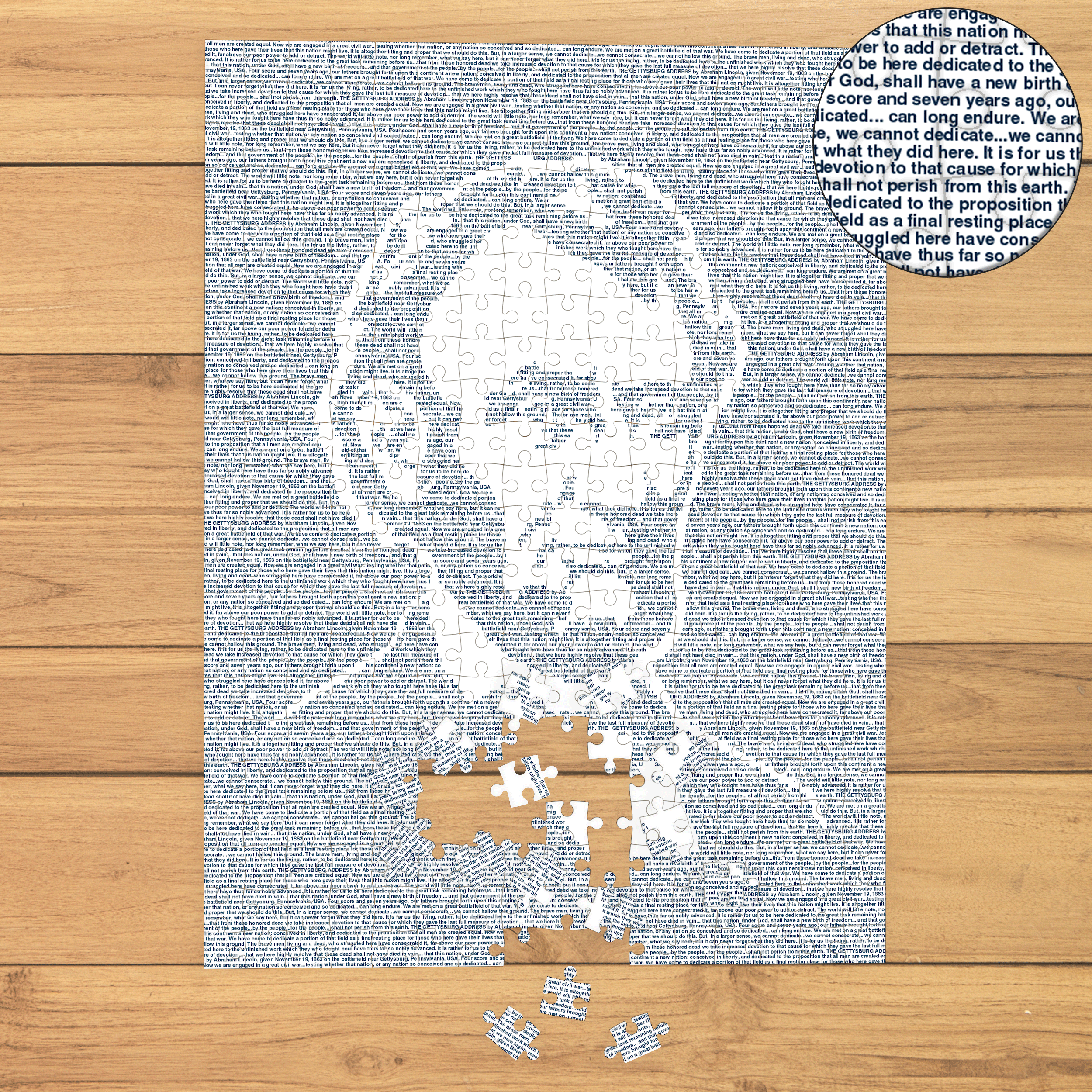 Litographs | The Gettysburg Address | Book Puzzle