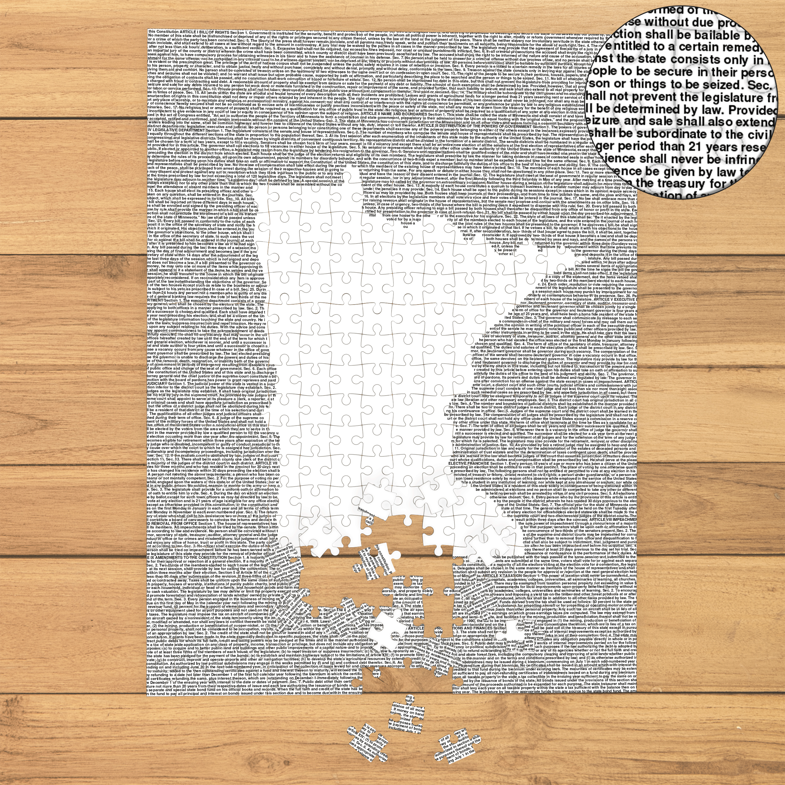 Litographs | Minnesota's Constitution | Book Puzzle