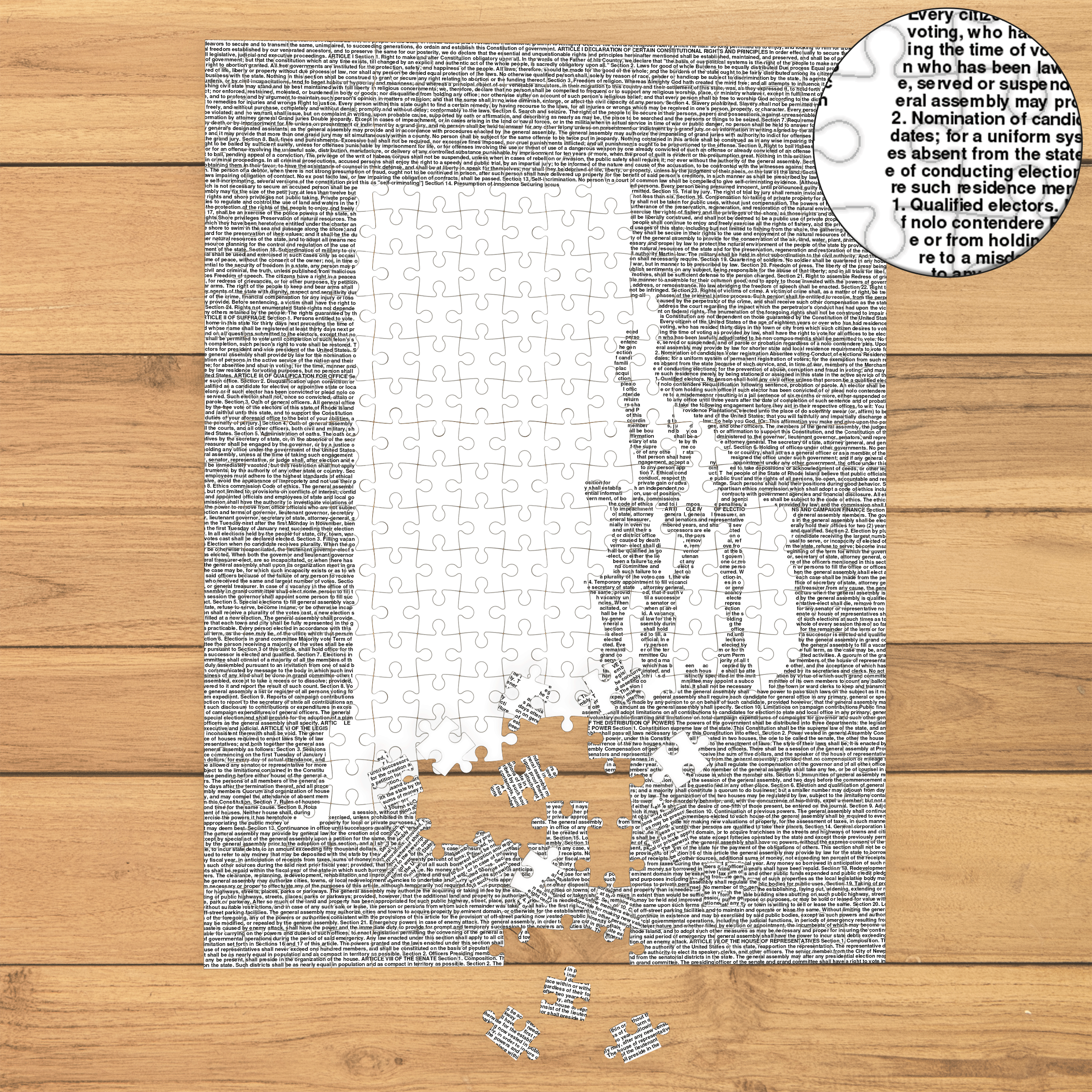 Litographs | Rhode Island's Constitution | Book Puzzle