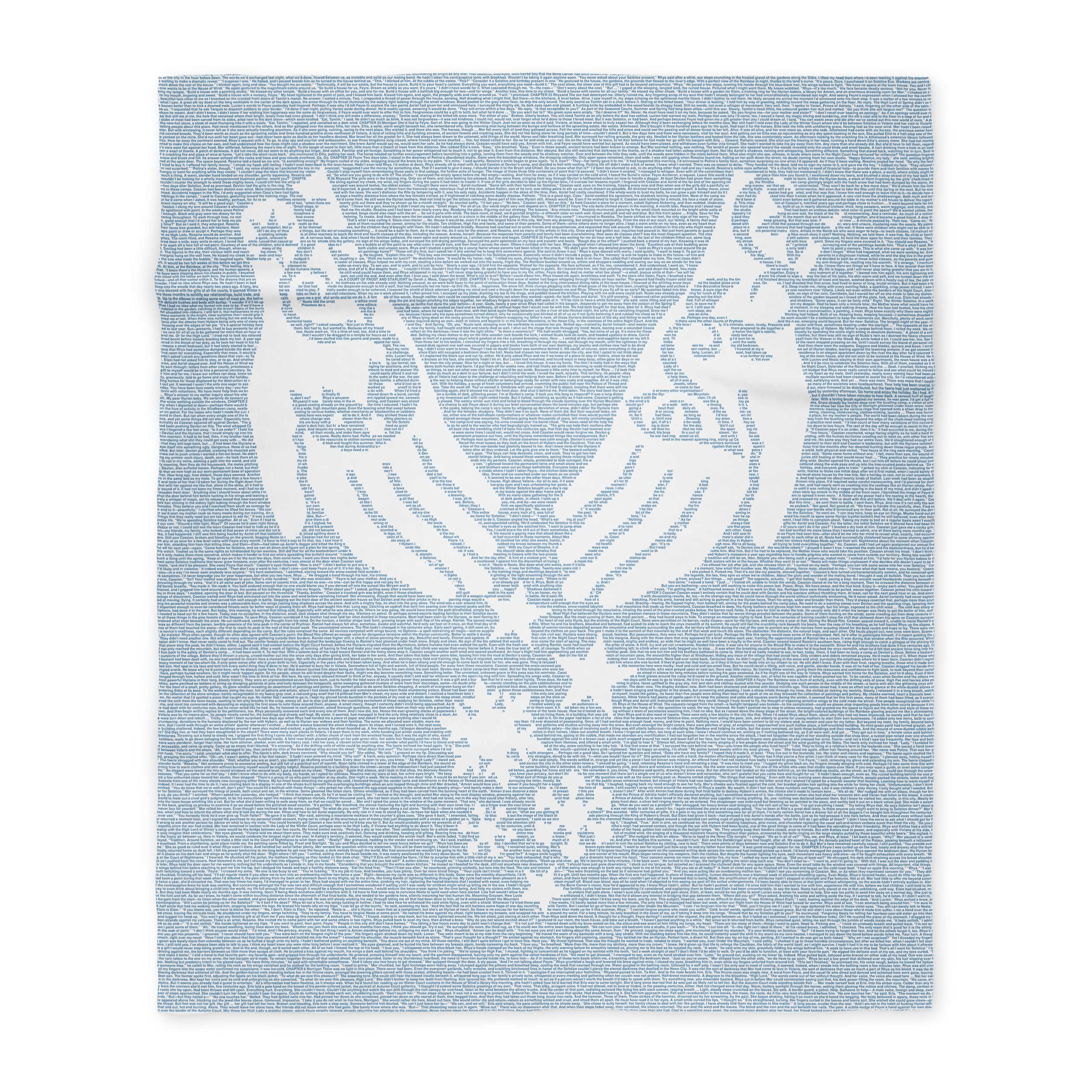 Litographs | A Court of Frost and Starlight | Book Blanket
