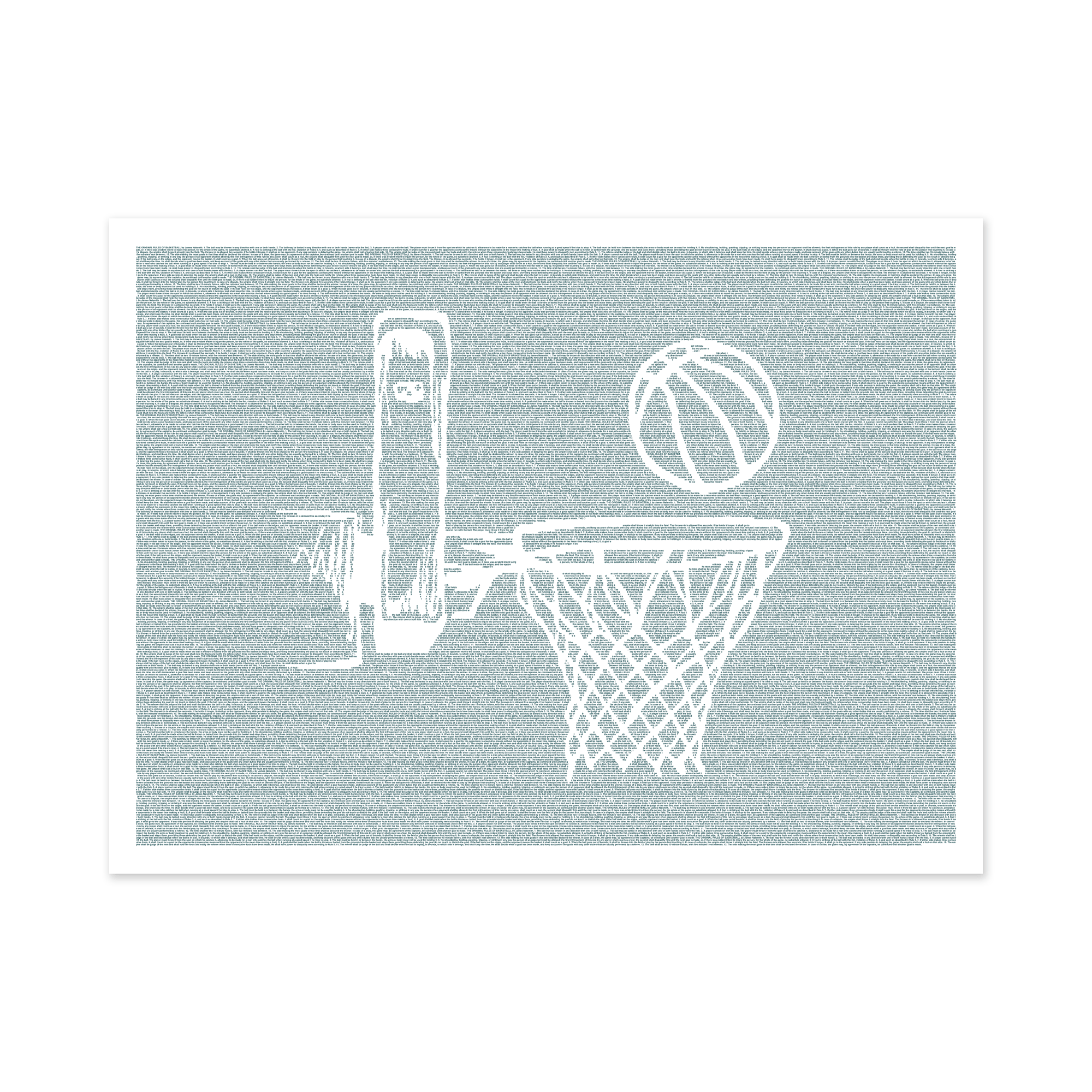 Litographs | The Original Rules of Basketball | Book Poster