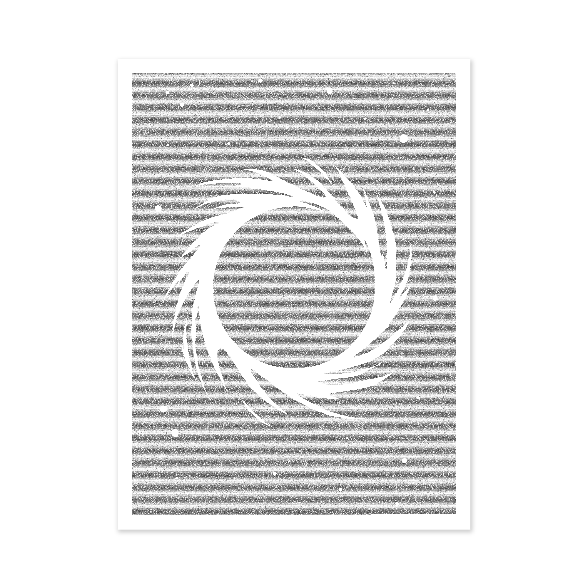 Litographs | A Brief History of Time | Book Poster
