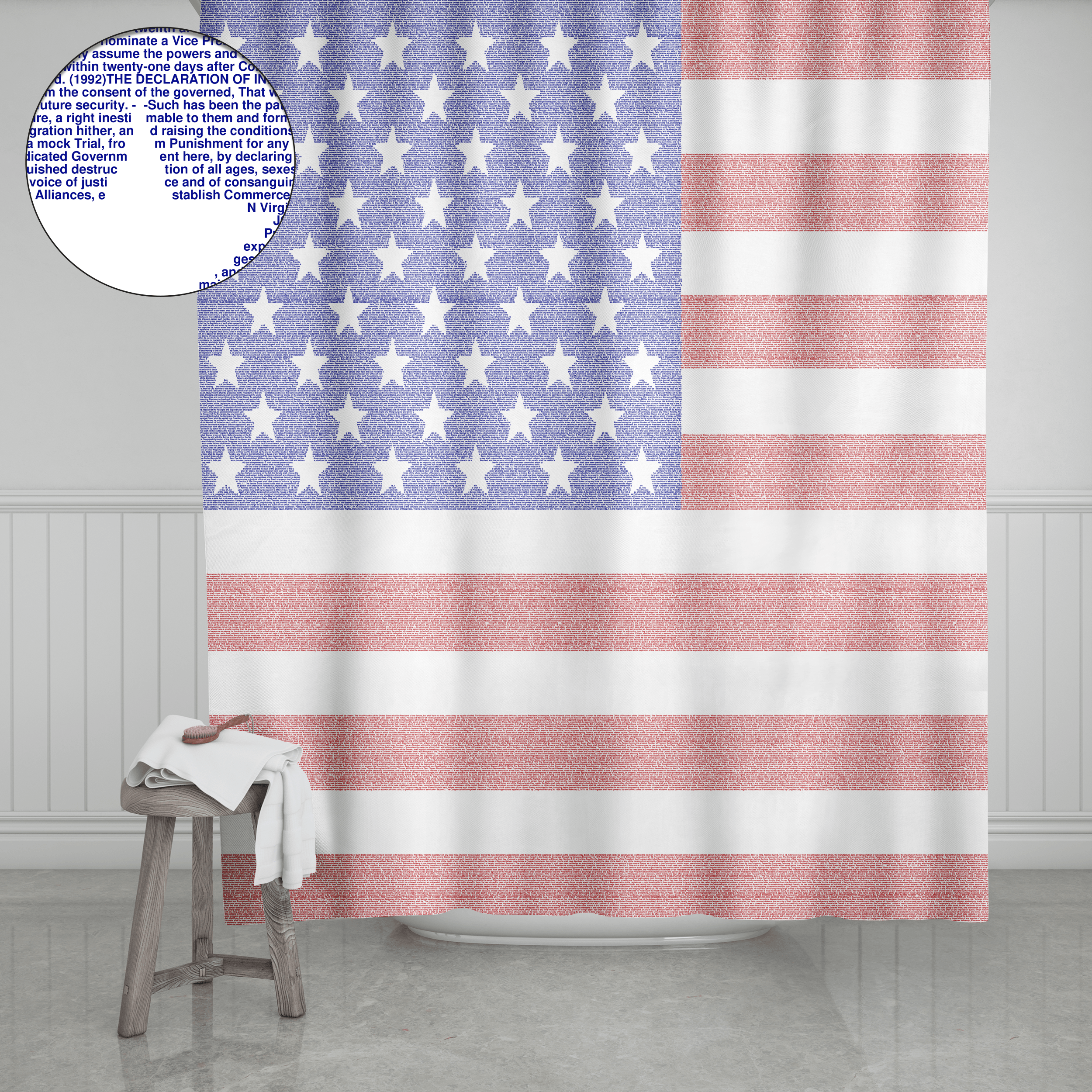 Litographs | The Declaration of Independence | Book Shower Curtain