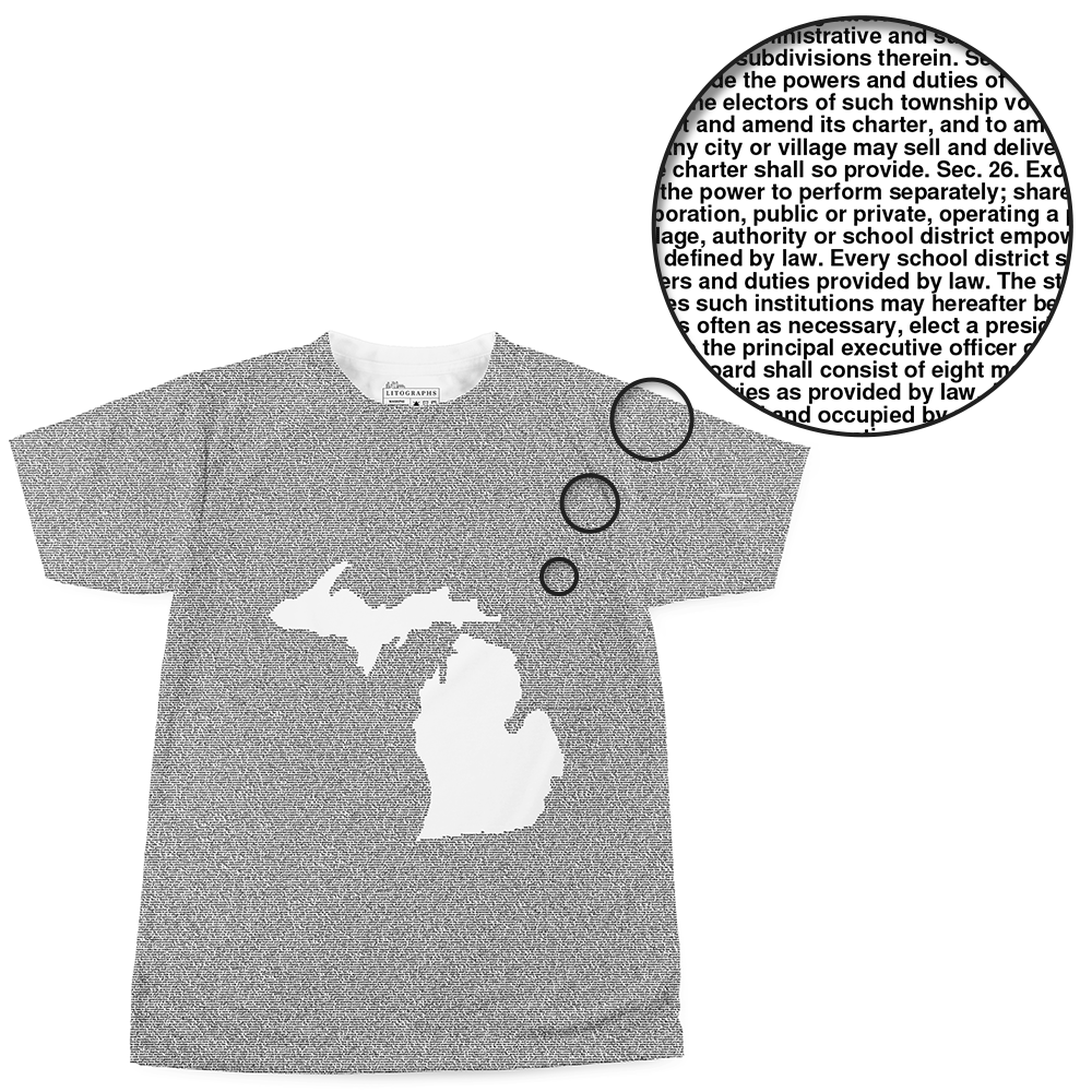 Litographs | Michigan's Constitution | Book T-Shirt