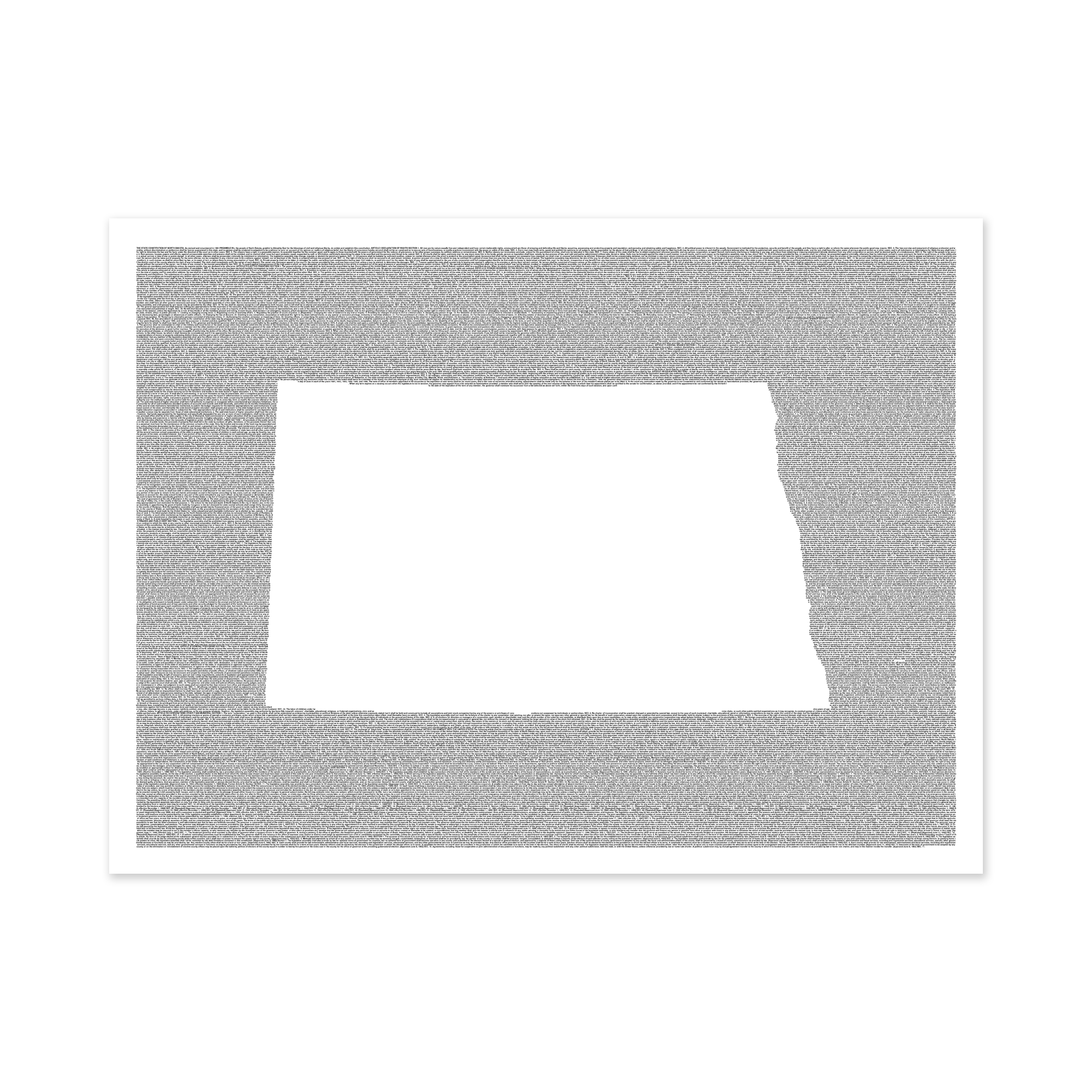 Litographs | North Dakota's Constitution | Book Poster