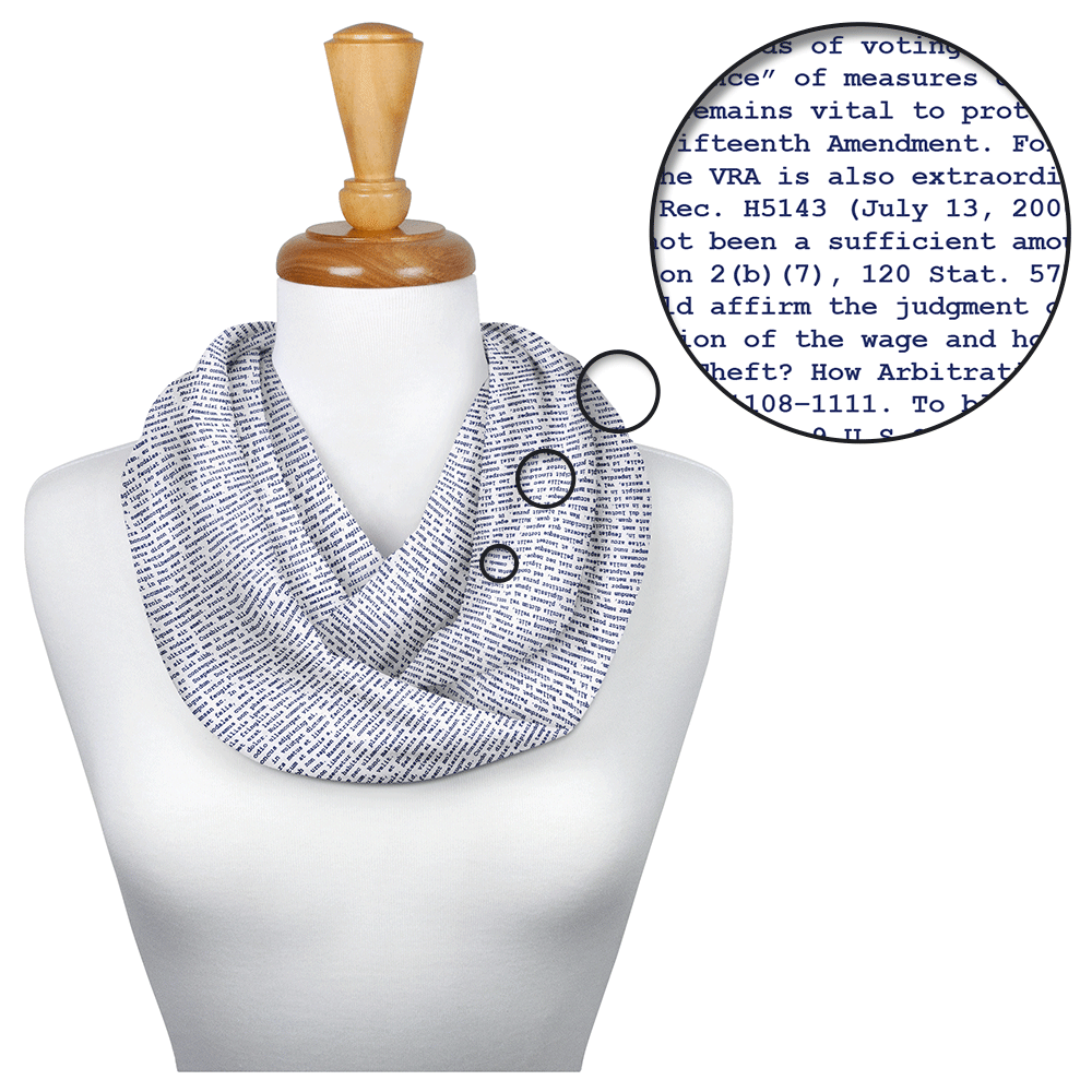 Litographs | Dissents of Ruth Bader Ginsburg | Book Scarf