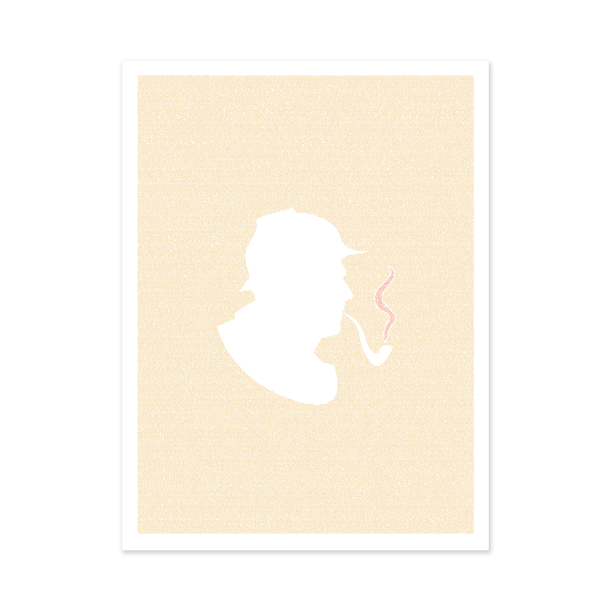 Sherlock Holmes Silhouette Poster