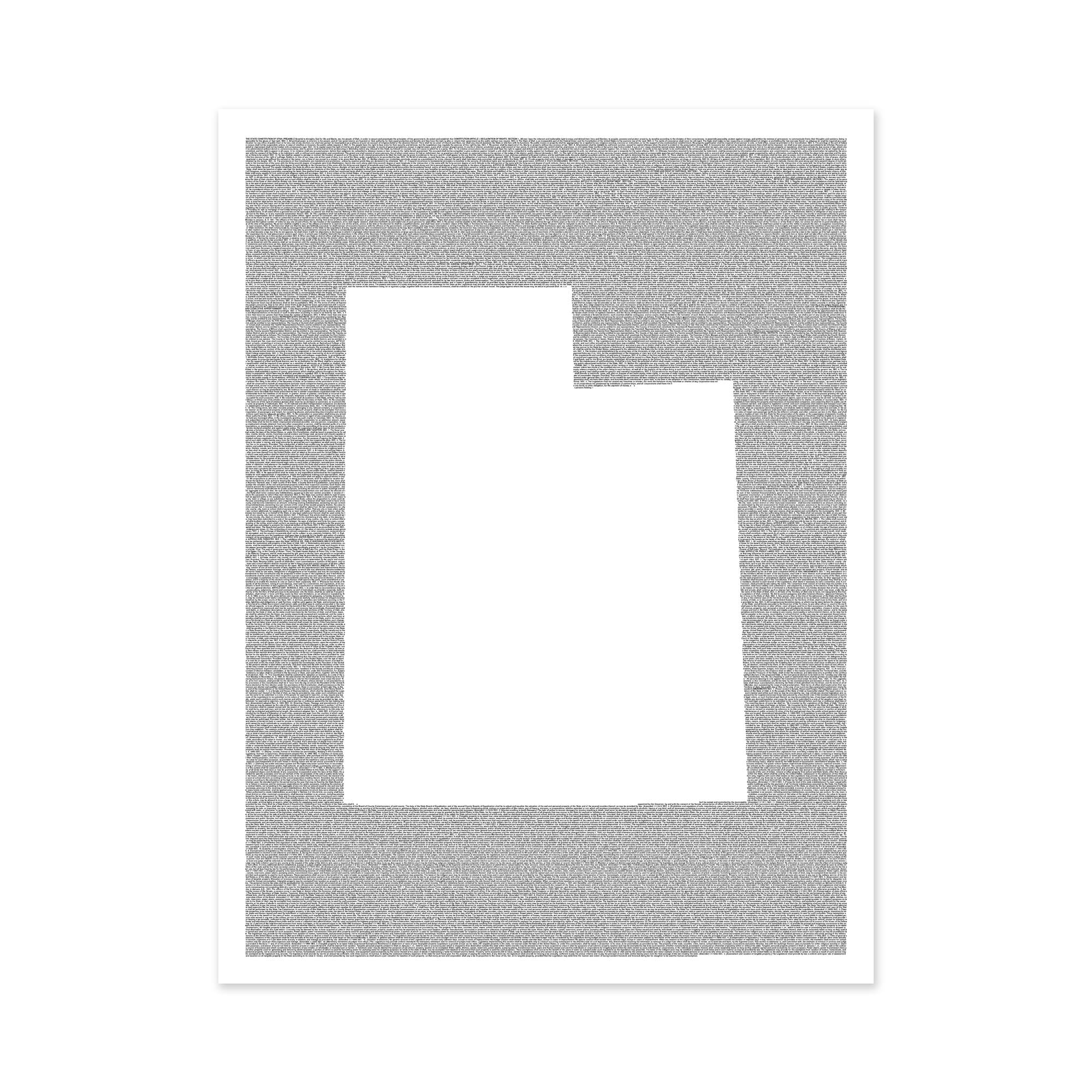 Litographs | Utah's Constitution | Book Poster