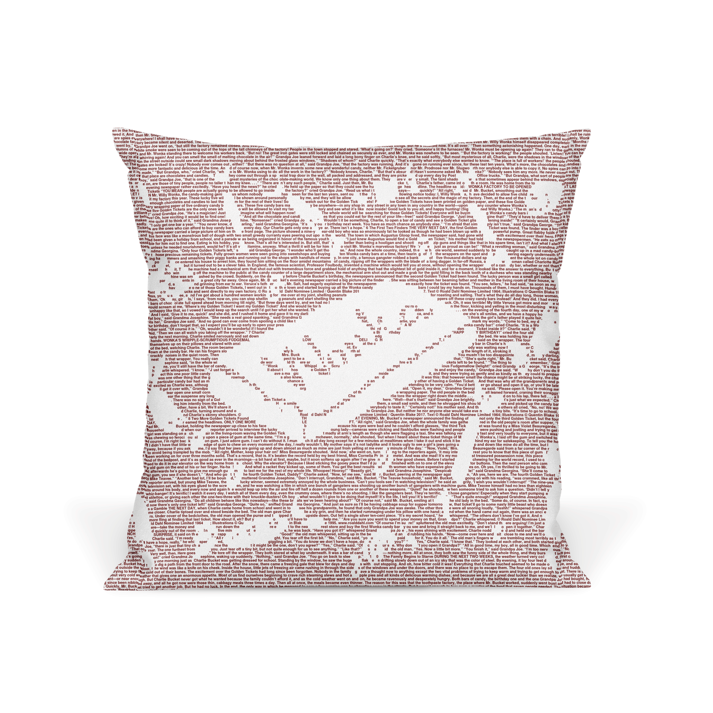 Litographs | Charlie and the Chocolate Factory | Book Pillow