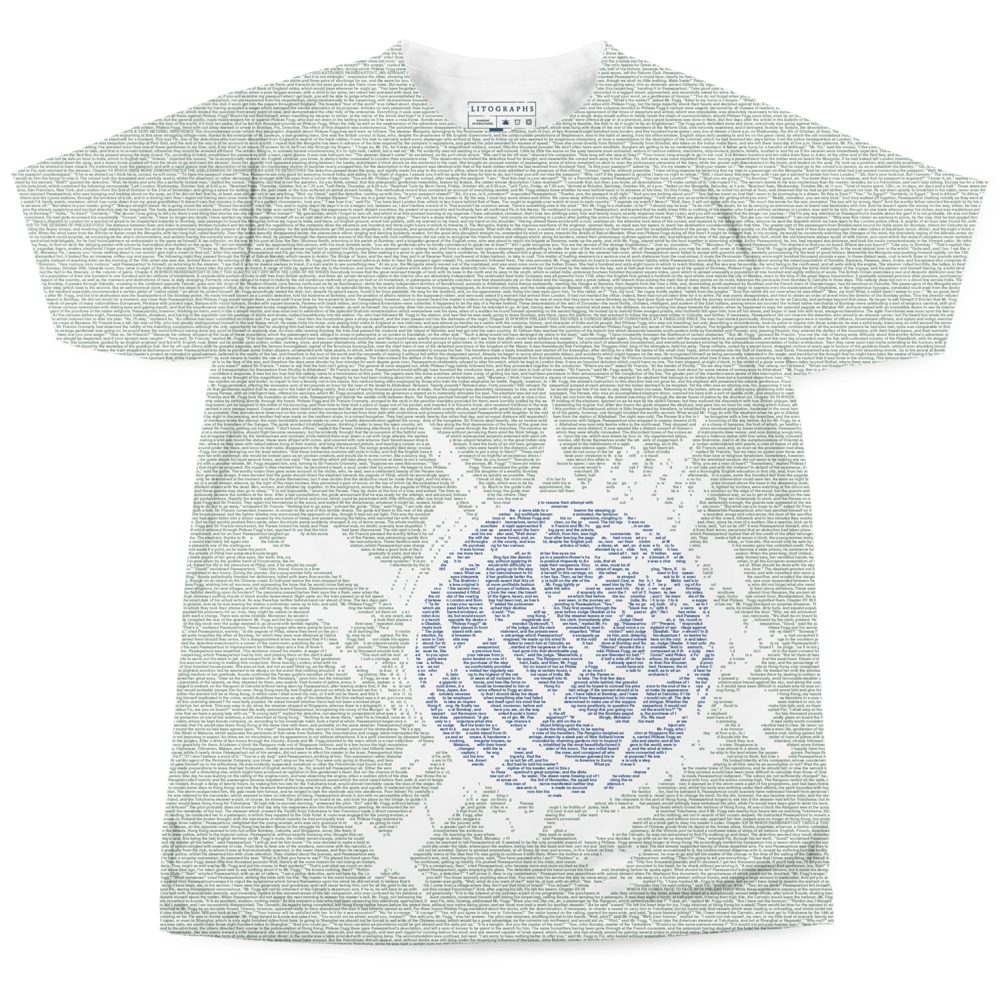 Litographs | Around the World in 80 Days | Book T-Shirt